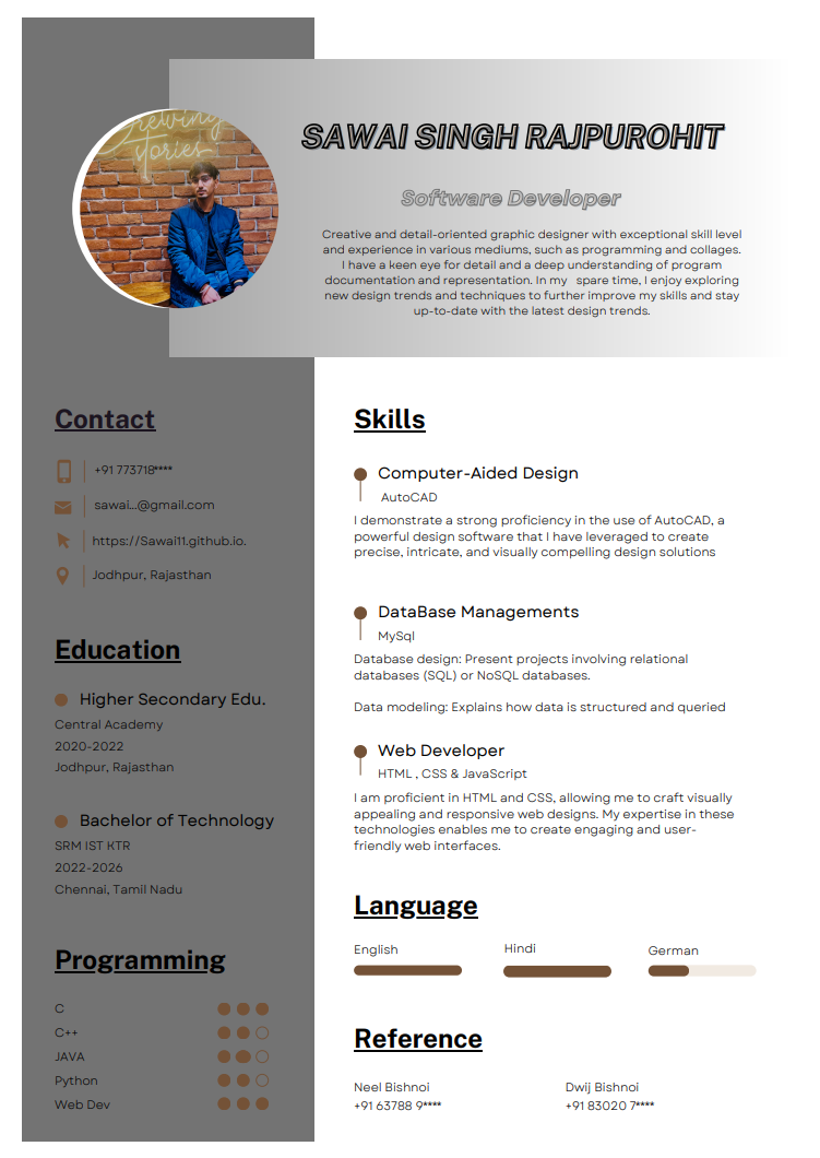 Sawai Rajpurohit - Programmer